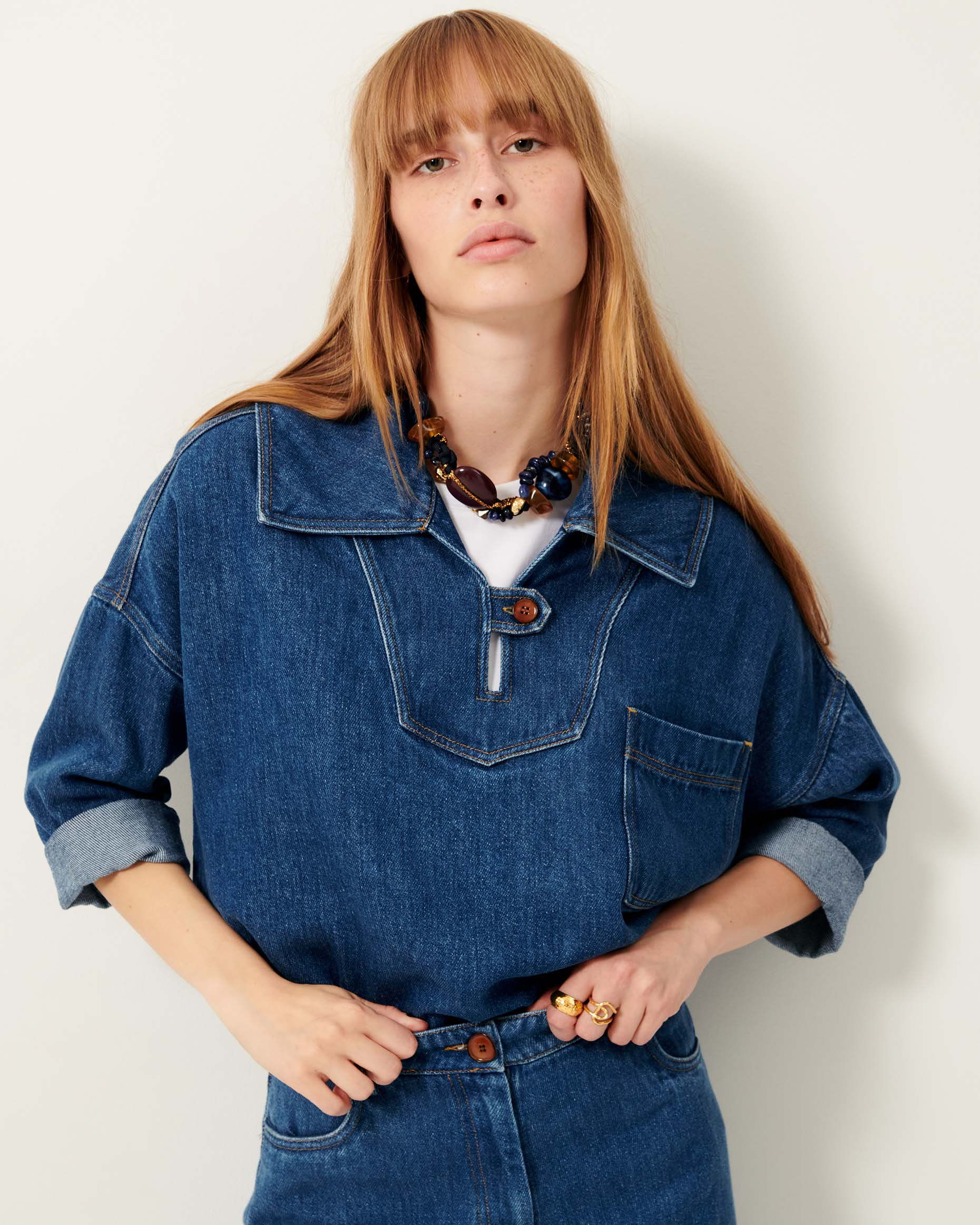 VERONE Denim Blue | Jacket | SESSÙN Official website