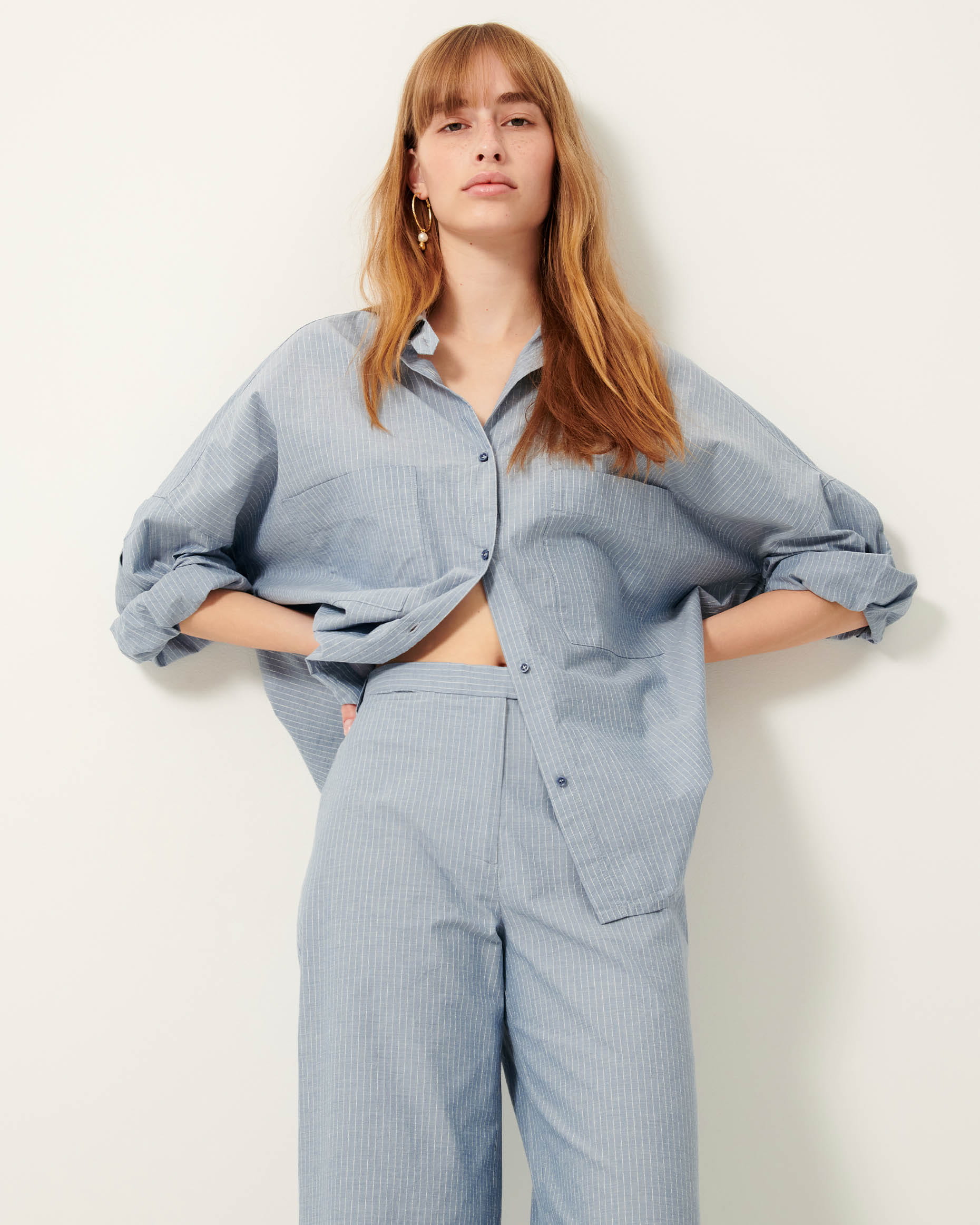 ALBA Delight Blue | Pants | SESSÙN Official website