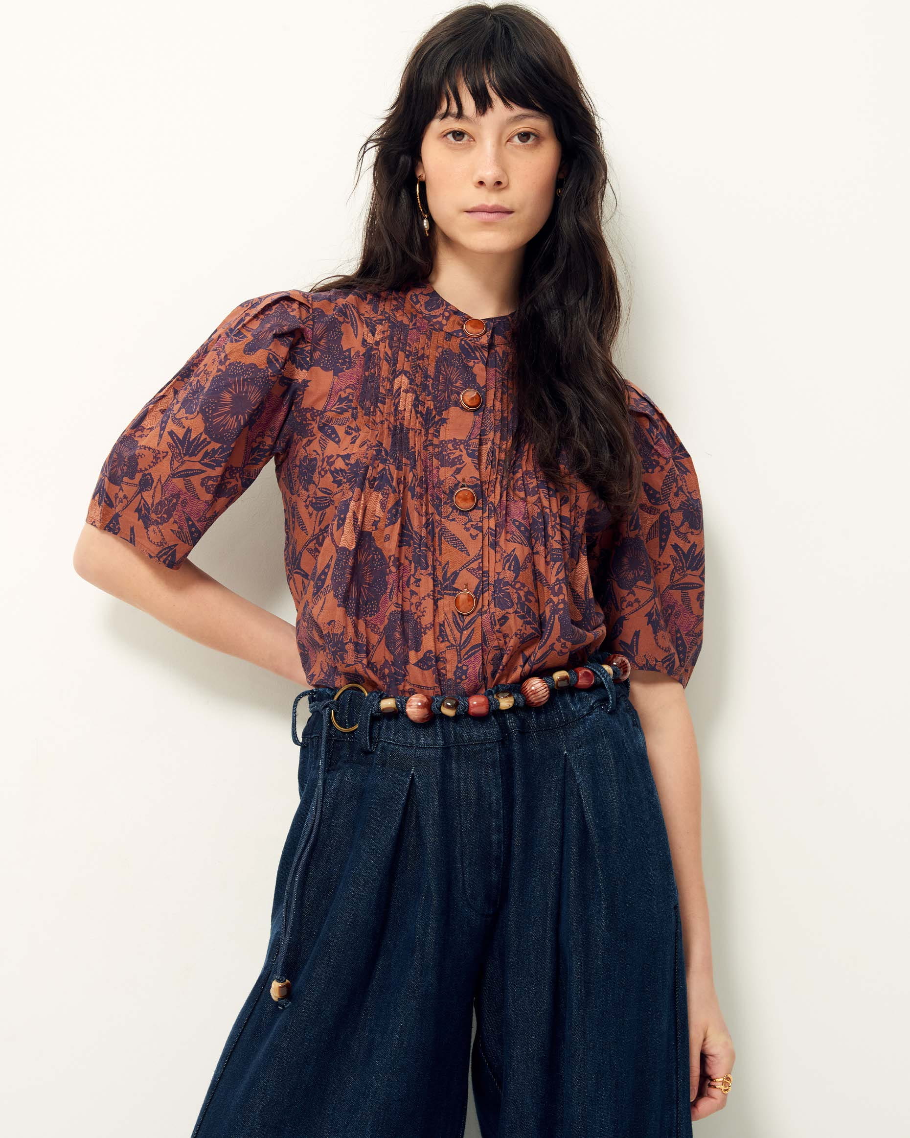 VIRGINIA Rustic Clay | Blouse | SESSÙN Official website