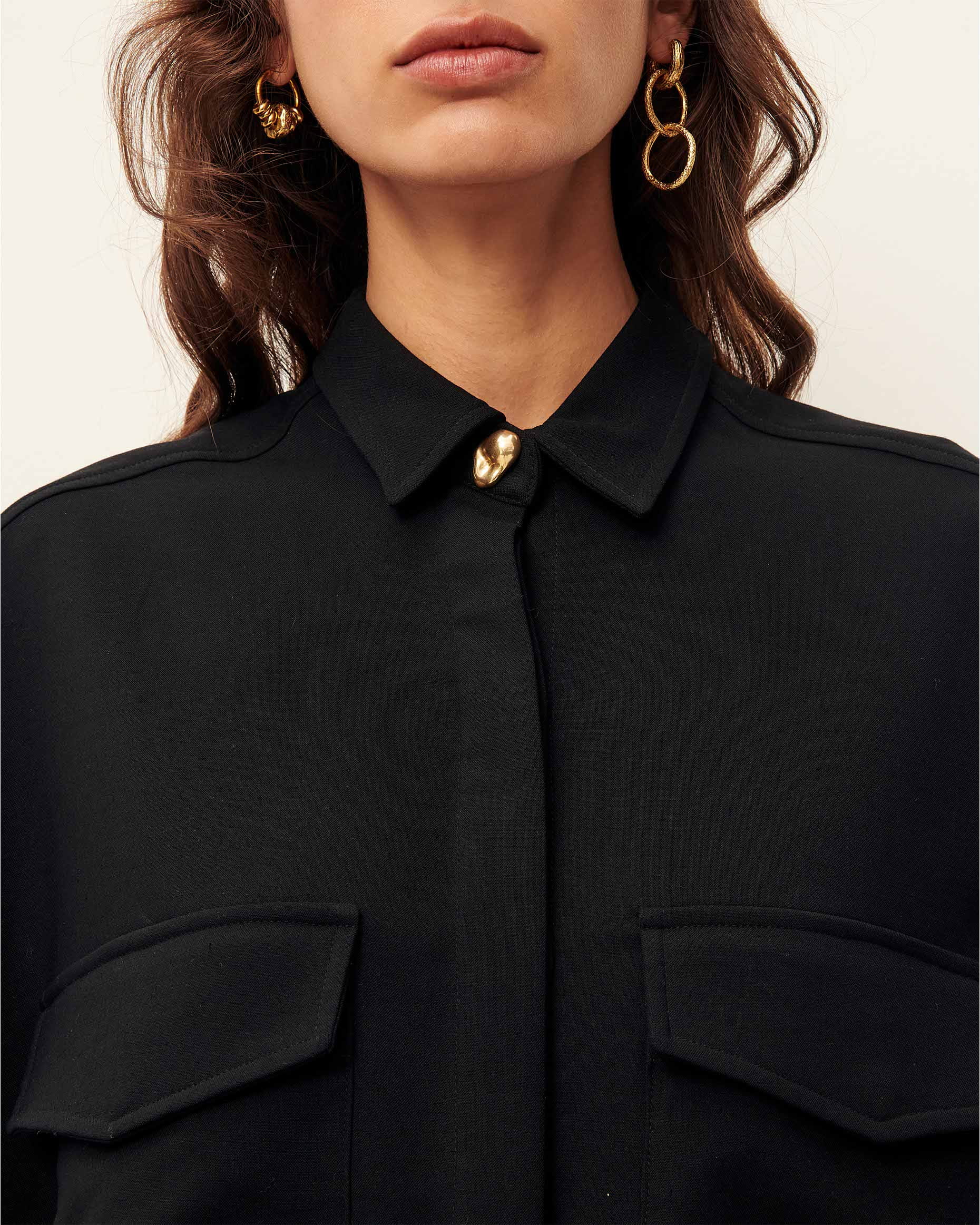 BIANCA Black | Shirt | SESSÙN Official website