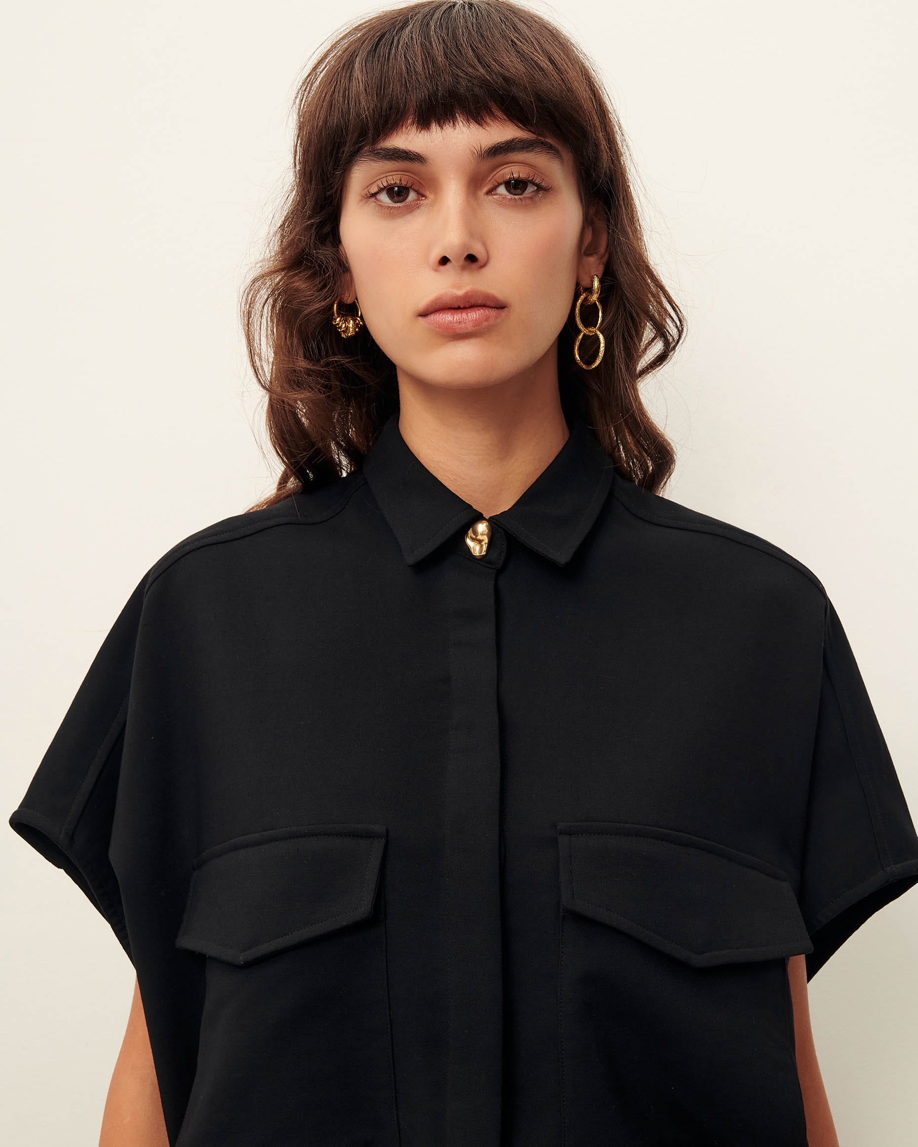 BIANCA Black | Shirt | SESSÙN Official website