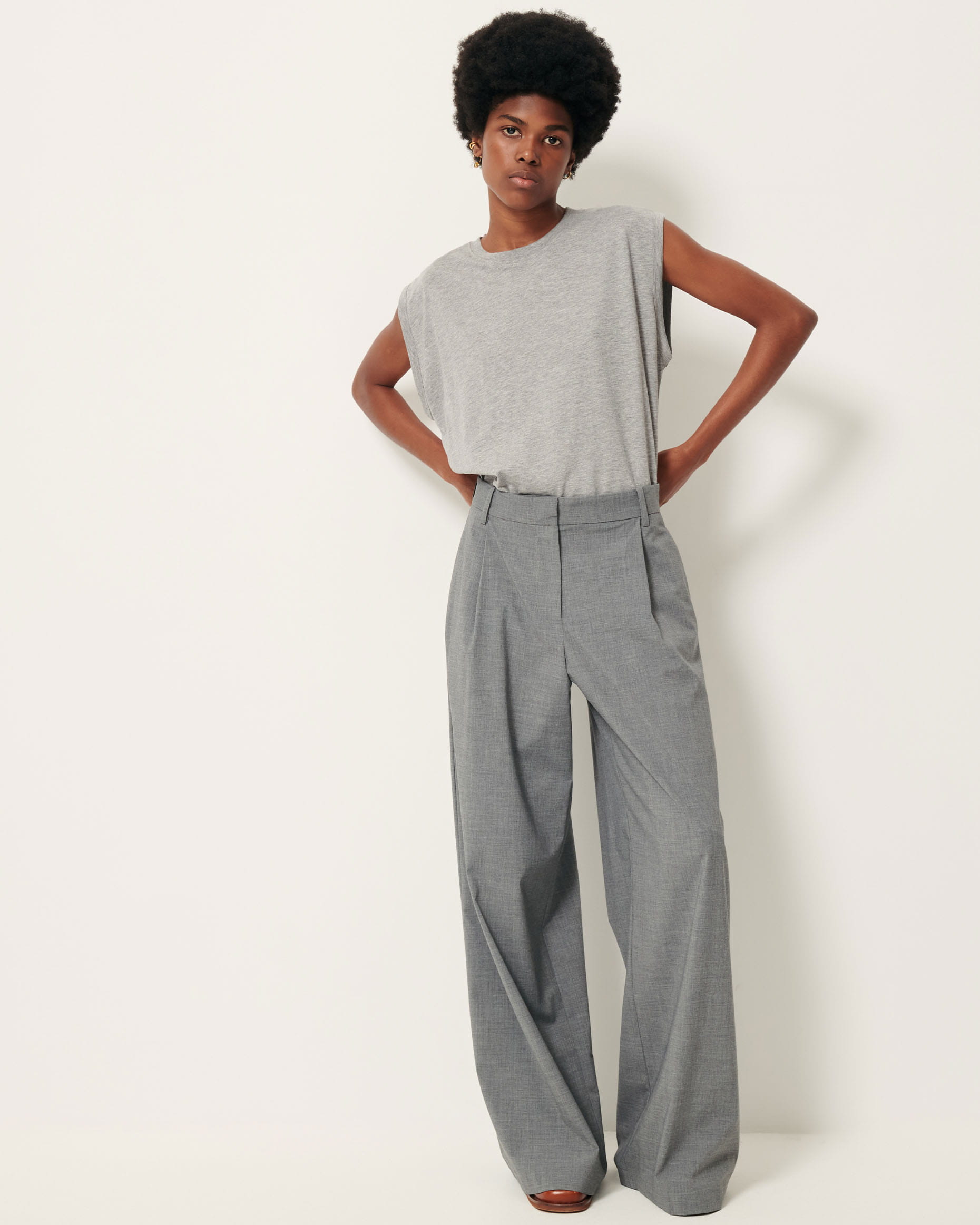 DEEDOO Mid Grey | T-shirt| SESSÙN Official website