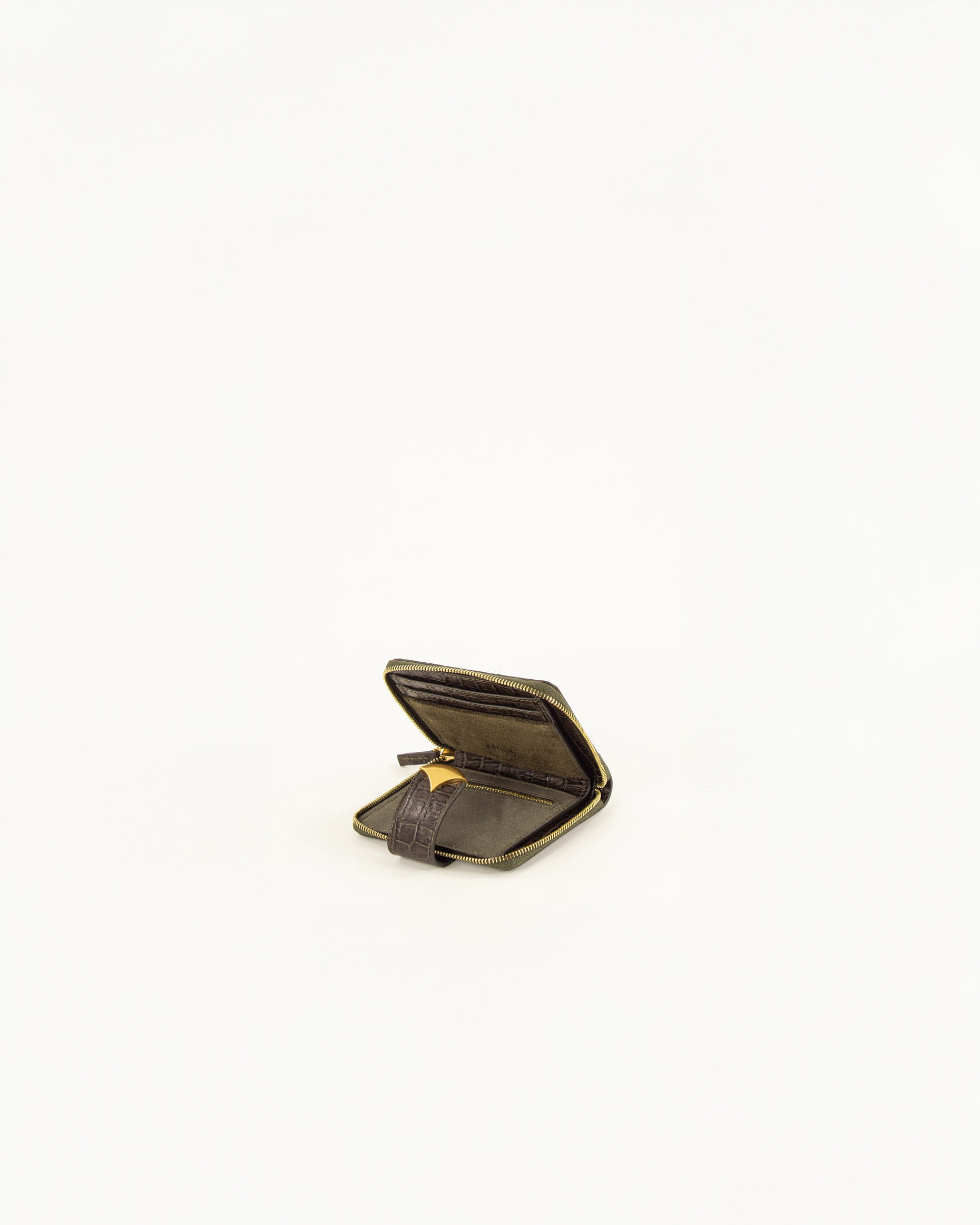 LUZI WALLET Croco Lichen | Wallet | SESSÙN Official website