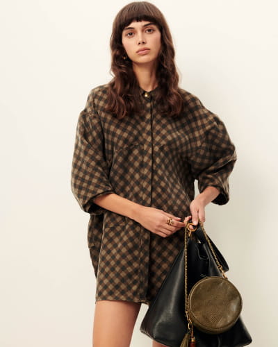 COURTNEY Moss Mood | Shirt dress | SESSÙN Official website